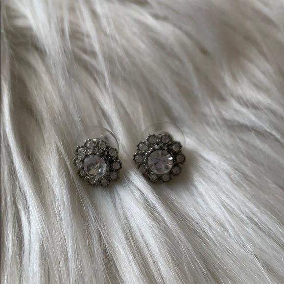 Jewelry | Crystal Flower Diamond Stud | Poshmark